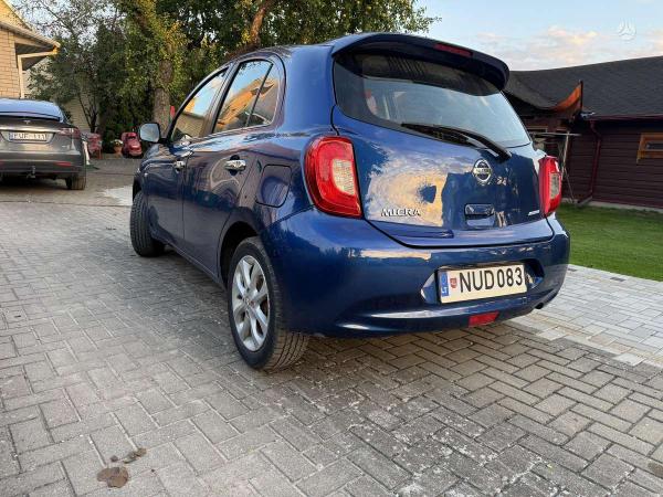 Nissan Micra 2015 in Svencionys on AUTOMOTO.COM.LV Blue Nissan Micra 2015 in Svencionys, with an engine capacity of 1.20 L and mileage of 124 thousand km for 4200 €, photo 4 on AUTOMOTO.COM.LV