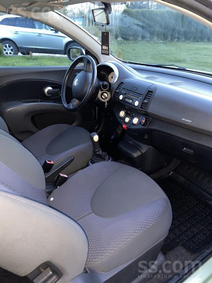 Zaļš Nissan Micra 2006 Rīga, ar dzinēja tilpumu 1.40 L un nobraukumu 174 tūkst. km par 3500 €, foto 13 vietnē AUTOMOTO.COM.LV