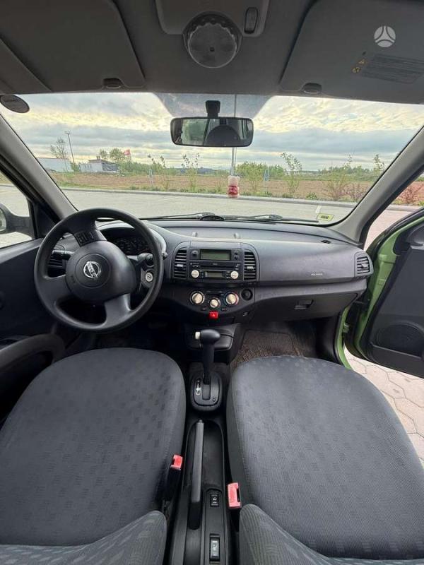 Green Nissan Micra 2003 in Vilnius, with an engine capacity of 1.24 L and mileage of 206 thousand km for 700 €, photo 7 on AUTOMOTO.COM.LV