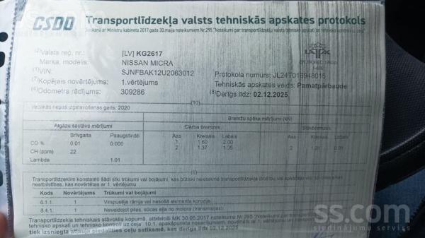 Зеленый Ниссан Микра 2006 в Рига, объемом двигателя 1.20 л и пробегом 0 тыс. км за 1350 €, фото 2 на AUTOMOTO.COM.LV