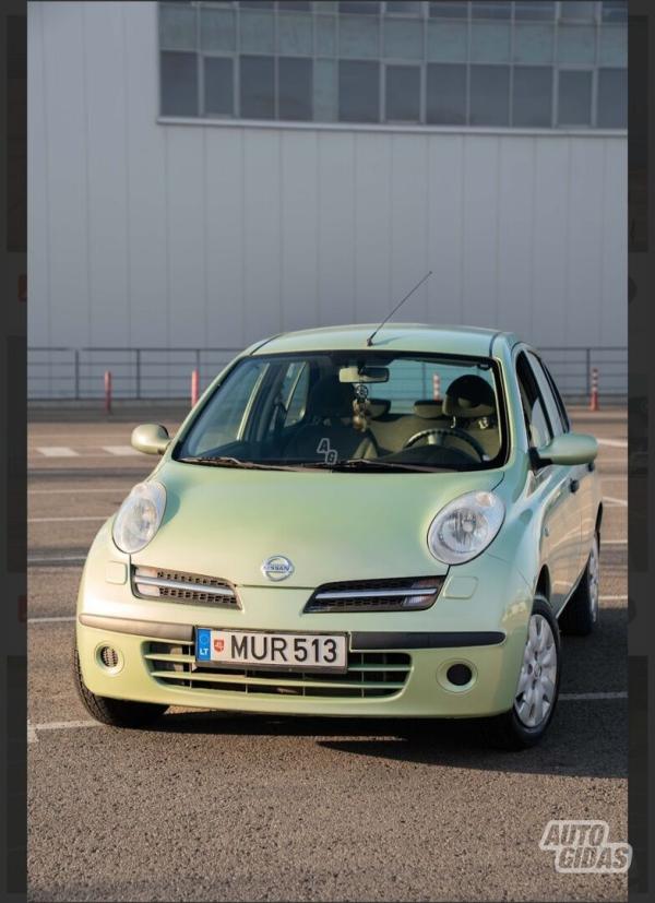 Green Nissan Micra 2006 in Vilnius, with an engine capacity of 1.20 L and mileage of 130 thousand km for 1800 €, photo 1 on AUTOMOTO.COM.LV