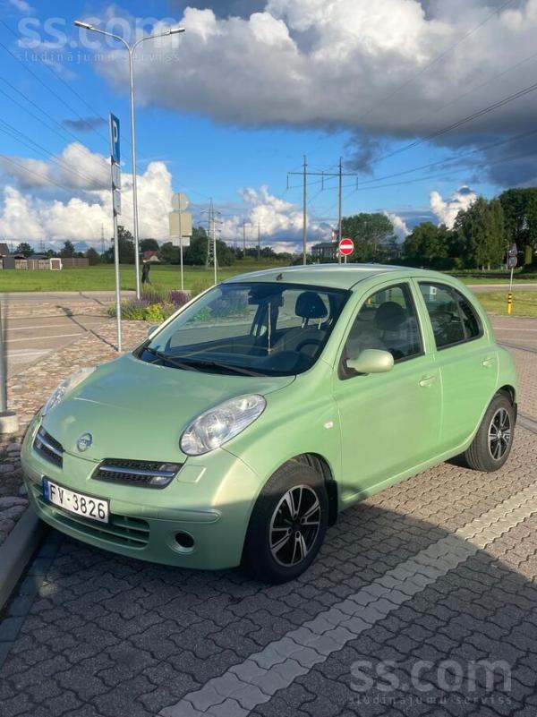 Green Nissan Micra 2006 in Riga, with an engine capacity of 1.20 L and mileage of 130 thousand km for 2450 €, photo 1 on AUTOMOTO.COM.LV
