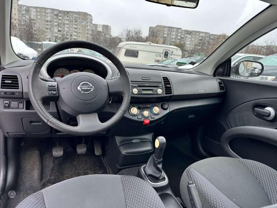 Grey Nissan Micra 2006 in Vilnius, with an engine capacity of 1.60 L and mileage of 167 thousand km for 1650 €, photo 11 on AUTOMOTO.COM.LV