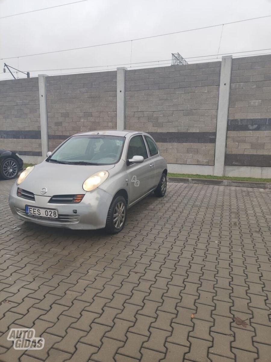 Grey Nissan Micra 2004 in Vilnius, with an engine capacity of 1.20 L and mileage of 150 thousand km for 540 €, photo 1 on AUTOMOTO.COM.LV