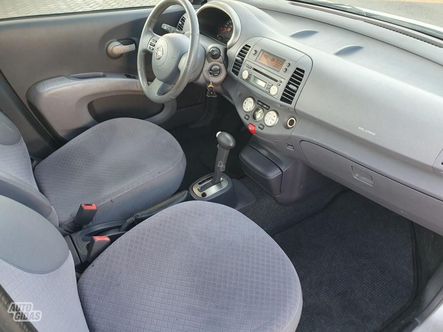 Grey Nissan Micra 2003 in Kaunas, with an engine capacity of 1.40 L and mileage of 210 thousand km for 1850 €, photo 8 on AUTOMOTO.COM.LV