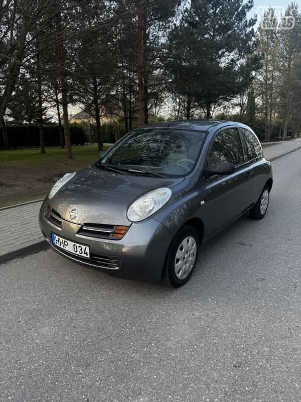 Pelēks Nissan Micra 2003 Širvintos, ar dzinēja tilpumu 1.20 L un nobraukumu 150 tūkst. km par 1500 €, foto 1 vietnē AUTOMOTO.COM.LV