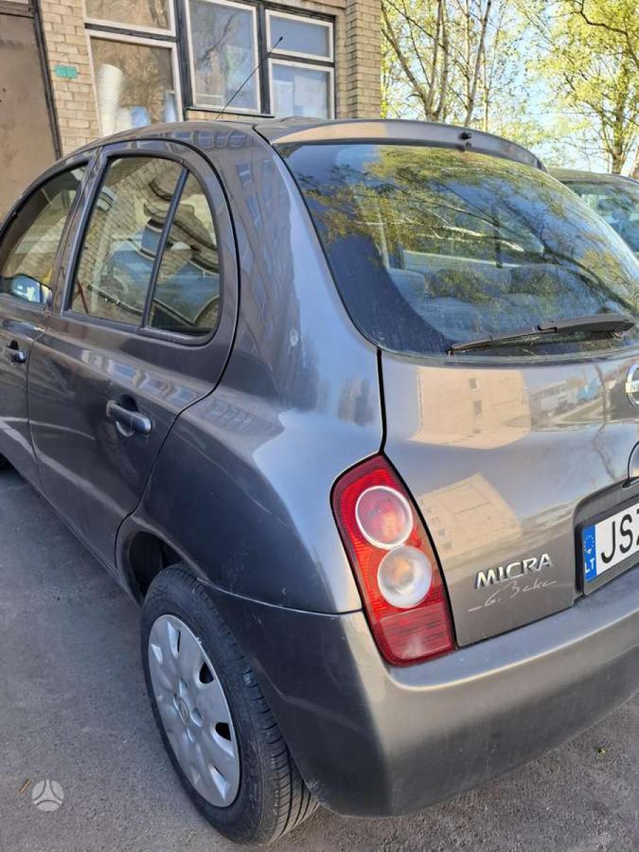 Pelēks Nissan Micra 2004 Šauļi, ar dzinēja tilpumu 1.24 L un nobraukumu 148 tūkst. km par 1100 €, foto 3 vietnē AUTOMOTO.COM.LV