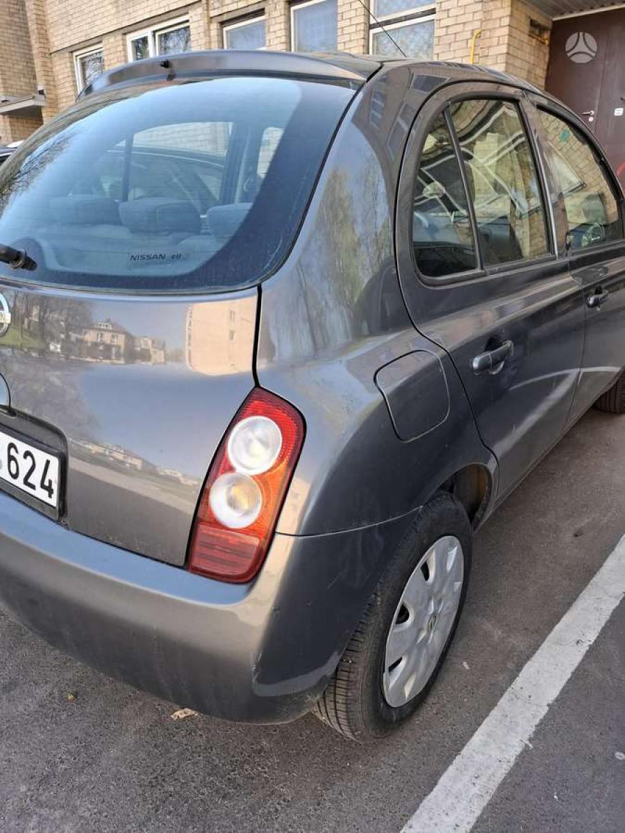 Pelēks Nissan Micra 2004 Šauļi, ar dzinēja tilpumu 1.24 L un nobraukumu 148 tūkst. km par 1100 €, foto 4 vietnē AUTOMOTO.COM.LV