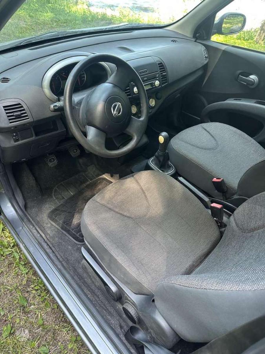 Grey Nissan Micra 2006 in Prienai, with an engine capacity of 1.20 L and mileage of 48 thousand km for 1150 €, photo 8 on AUTOMOTO.COM.LV