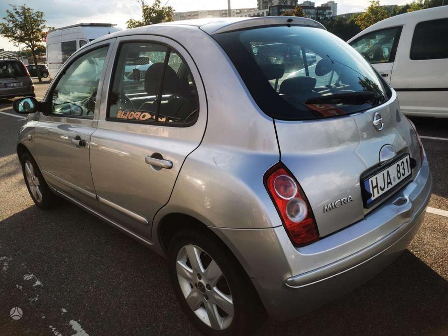 Grey Nissan Micra 2006 in Vilnius, with an engine capacity of 1.30 L and mileage of 177 thousand km for 2650 €, photo 16 on AUTOMOTO.COM.LV