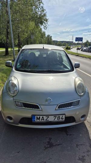Pelēks Nissan Micra 2009 Viļņa, ar dzinēja tilpumu 1.24 L un nobraukumu 188 tūkst. km par 1300 €, foto  vietnē AUTOMOTO.COM.LV