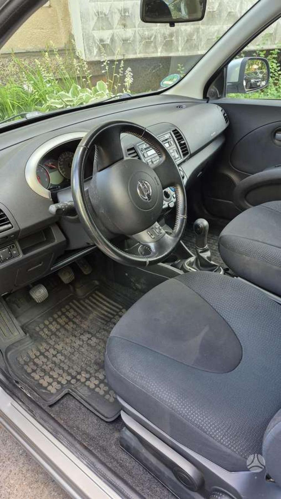 Grey Nissan Micra 2009 in Vilnius, with an engine capacity of 1.24 L and mileage of 188 thousand km for 1300 €, photo 6 on AUTOMOTO.COM.LV