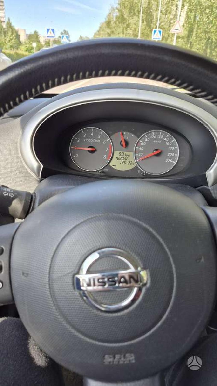 Grey Nissan Micra 2009 in Vilnius, with an engine capacity of 1.24 L and mileage of 188 thousand km for 1300 €, photo 7 on AUTOMOTO.COM.LV