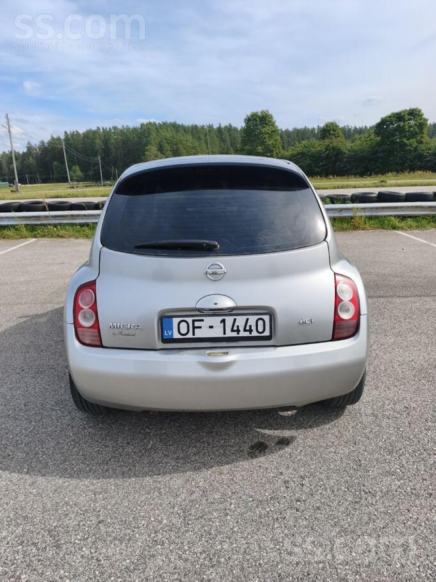 Grey Nissan Micra 2004 in Valmiera, with an engine capacity of 1.50 L and mileage of 318 thousand km for 1090 €, photo 7 on AUTOMOTO.COM.LV