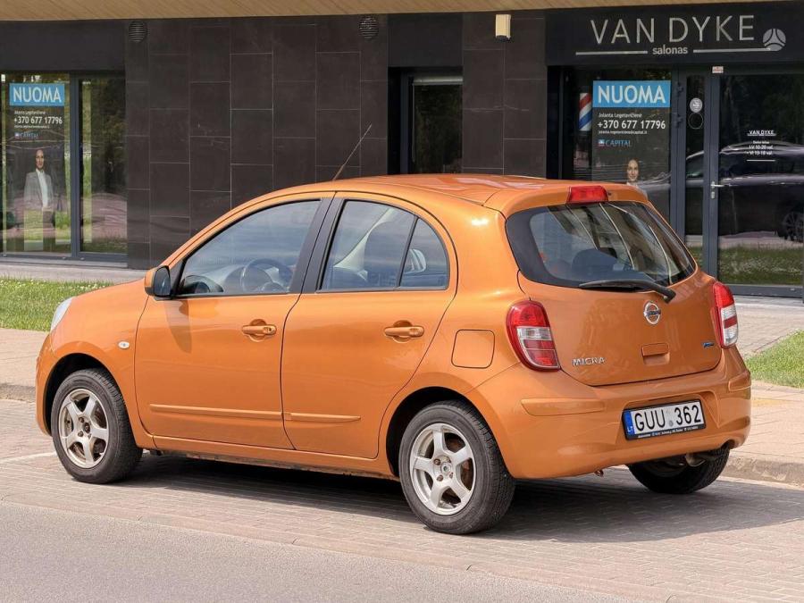Orange Nissan Micra 2011 in Vilnius, with an engine capacity of 1.20 L and mileage of 160 thousand km for 2300 €, photo 5 on AUTOMOTO.COM.LV
