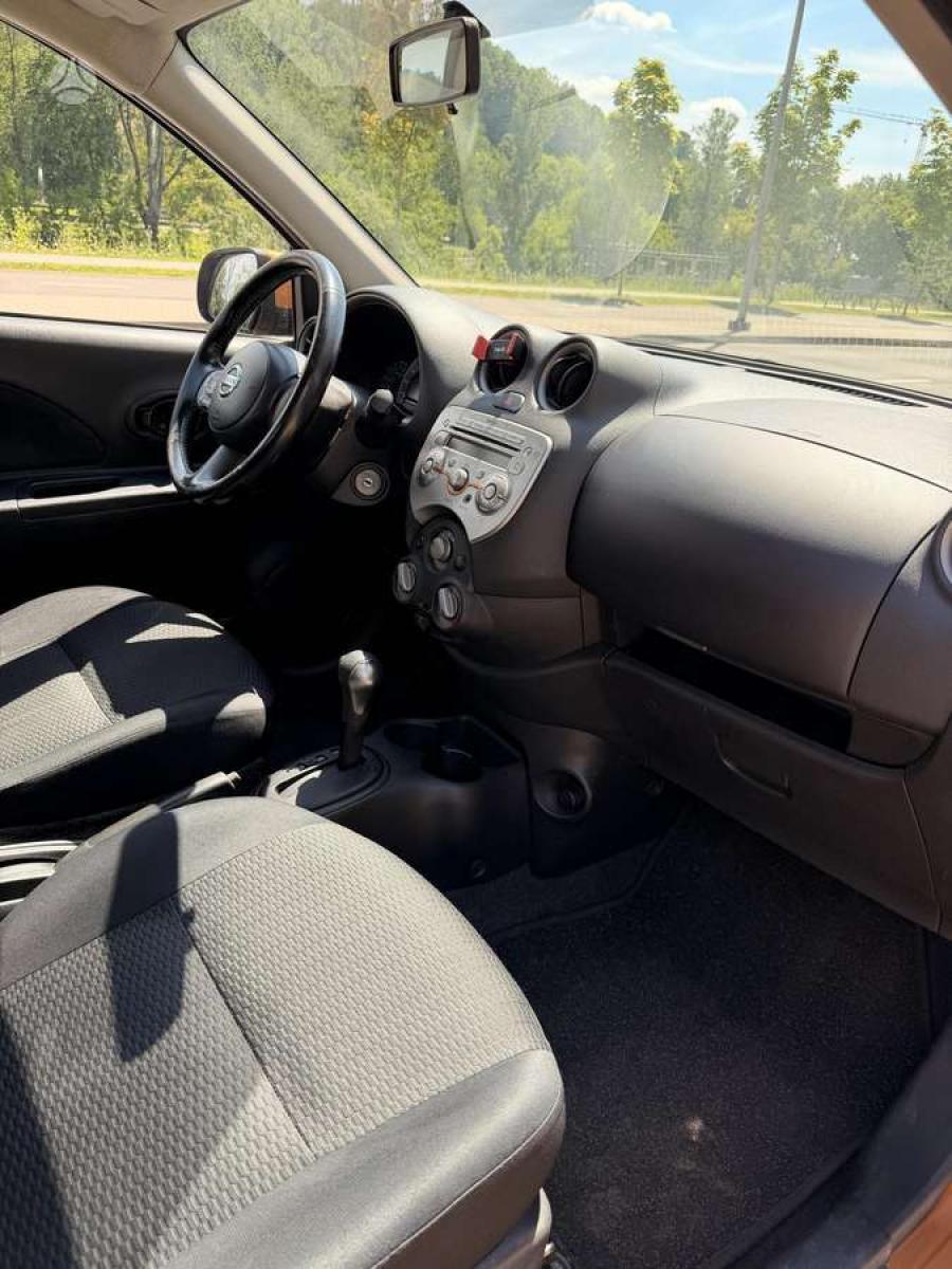 Orange Nissan Micra 2011 in Vilnius, with an engine capacity of 1.20 L and mileage of 160 thousand km for 2300 €, photo 12 on AUTOMOTO.COM.LV