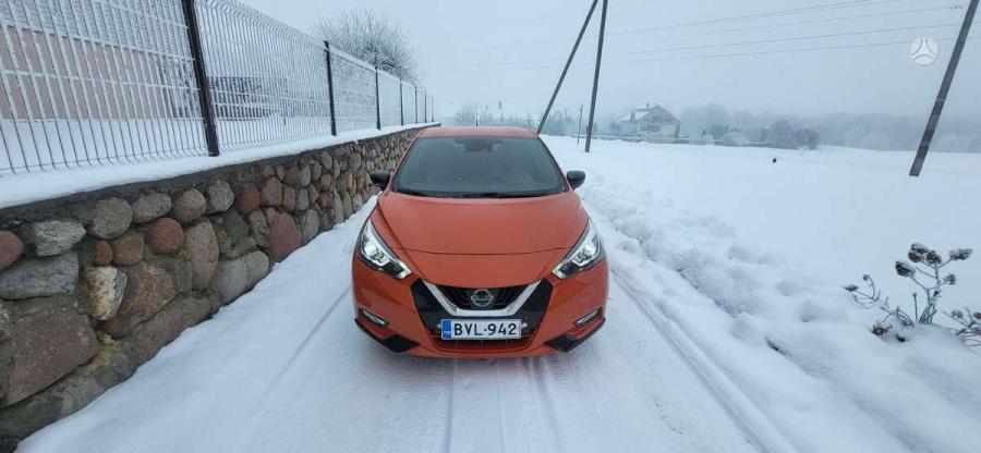 Orange Nissan Micra 2018 in Kelme, with an engine capacity of 0.90 L and mileage of 34 thousand km for 8450 €, photo 2 on AUTOMOTO.COM.LV
