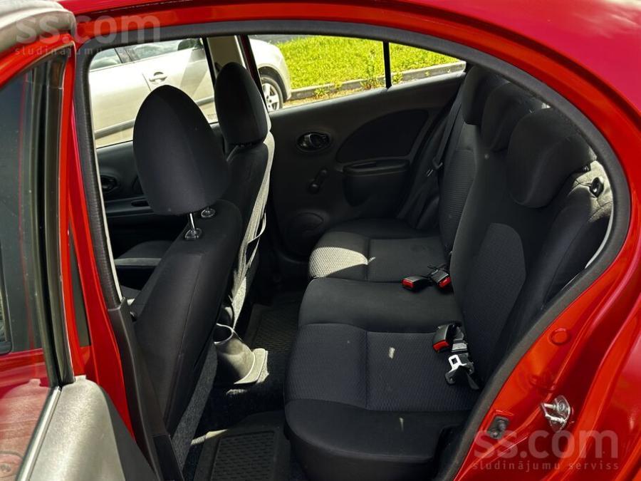 Red Nissan Micra 2012 in Riga, with an engine capacity of 1.20 L and mileage of 130 thousand km for 3500 €, photo 12 on AUTOMOTO.COM.LV