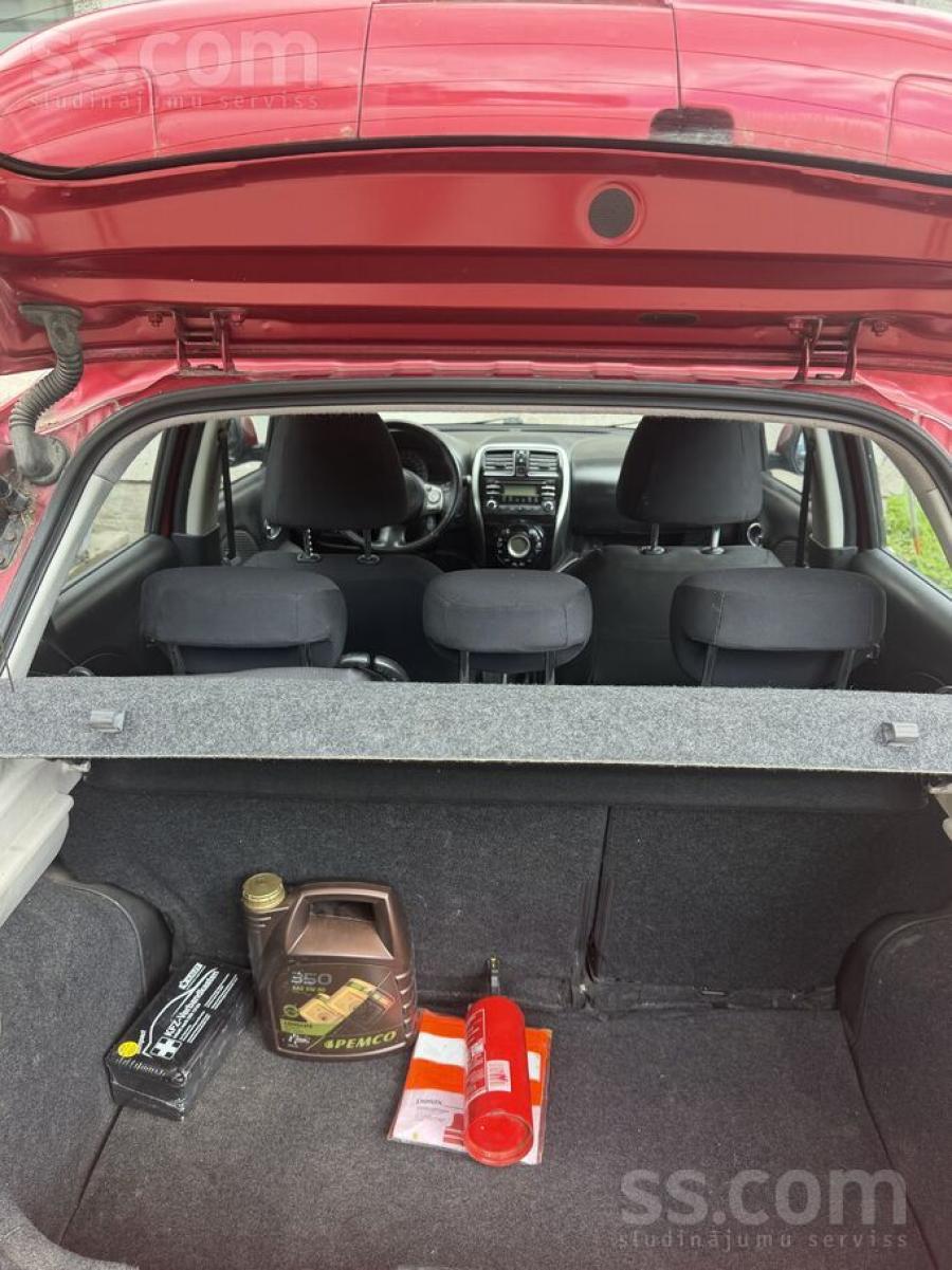 Red Nissan Micra 2017 in Riga, with an engine capacity of 1.20 L and mileage of 85 thousand km for 5850 €, photo 5 on AUTOMOTO.COM.LV