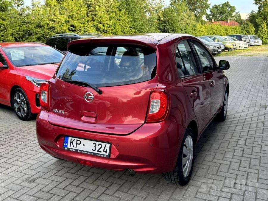 Red Nissan Micra 2017 in Riga, with an engine capacity of 1.20 L and mileage of 95 thousand km for 5400 €, photo 4 on AUTOMOTO.COM.LV