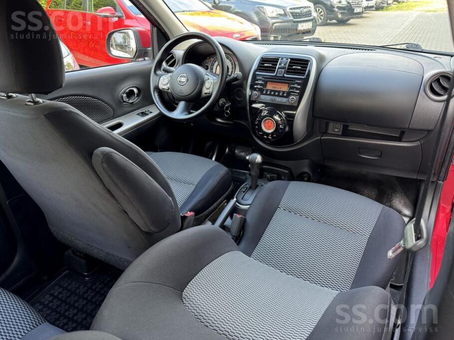 Red Nissan Micra 2017 in Riga, with an engine capacity of 1.20 L and mileage of 95 thousand km for 5400 €, photo 12 on AUTOMOTO.COM.LV