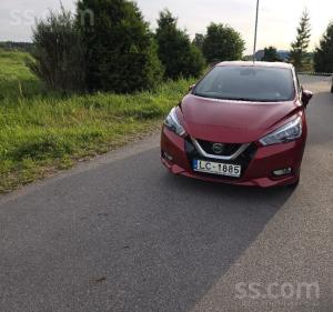 Sarkans Nissan Micra 2018 Rīga, ar dzinēja tilpumu 1.00 L un nobraukumu 135 tūkst. km par 6800 €, foto  vietnē AUTOMOTO.COM.LV