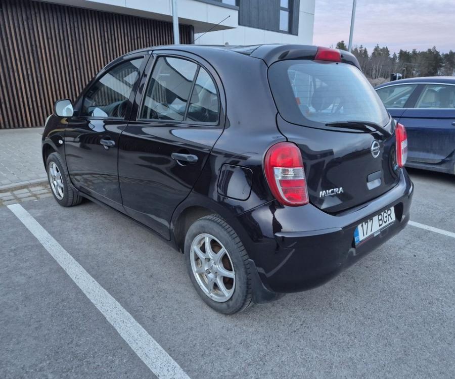 Violet Nissan Micra 2012 in Tallinn, with an engine capacity of 1.20 L and mileage of 93 thousand km for 4500 €, photo 8 on AUTOMOTO.COM.LV