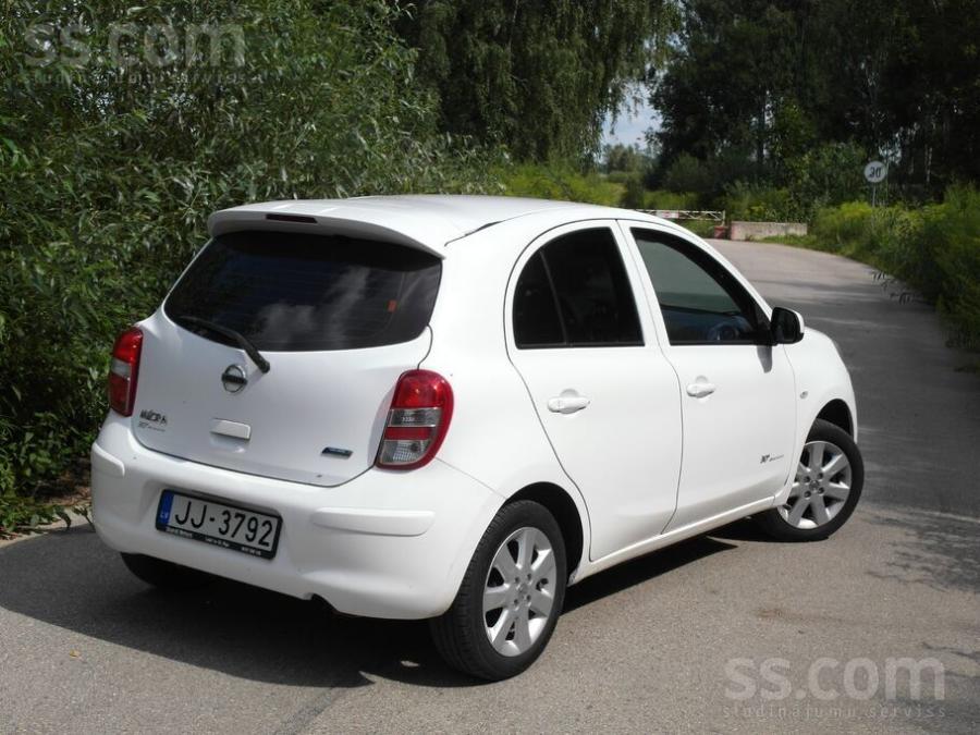 Balts Nissan Micra 2013 Rīga, ar dzinēja tilpumu 1.20 L un nobraukumu 188 tūkst. km par 1650 €, foto 4 vietnē AUTOMOTO.COM.LV