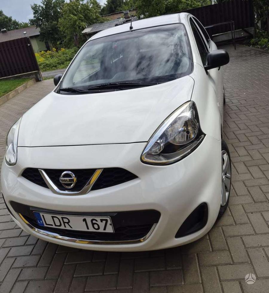 White Nissan Micra 2016 in Kaunas, with an engine capacity of 1.20 L and mileage of 73 thousand km for 3500 €, photo 3 on AUTOMOTO.COM.LV