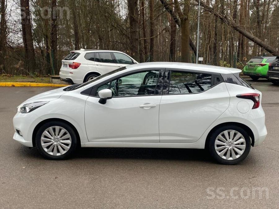 White Nissan Micra 2018 in Riga, with an engine capacity of 1.00 L and mileage of 0 thousand km for 7999 €, photo 2 on AUTOMOTO.COM.LV
