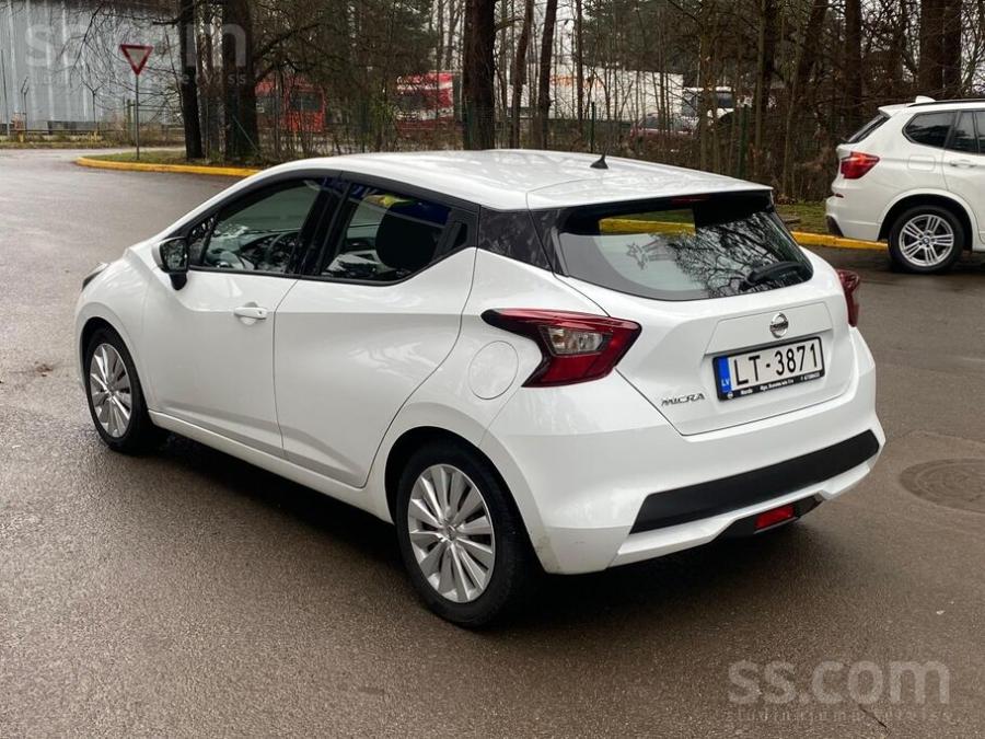 White Nissan Micra 2018 in Riga, with an engine capacity of 1.00 L and mileage of 0 thousand km for 7999 €, photo 3 on AUTOMOTO.COM.LV