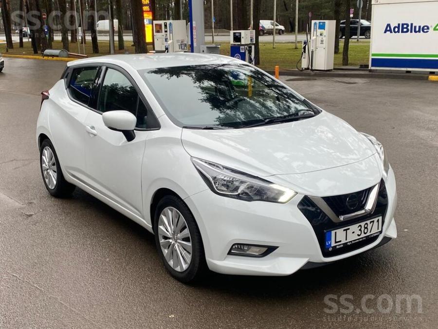 White Nissan Micra 2018 in Riga, with an engine capacity of 1.00 L and mileage of 0 thousand km for 7999 €, photo 7 on AUTOMOTO.COM.LV