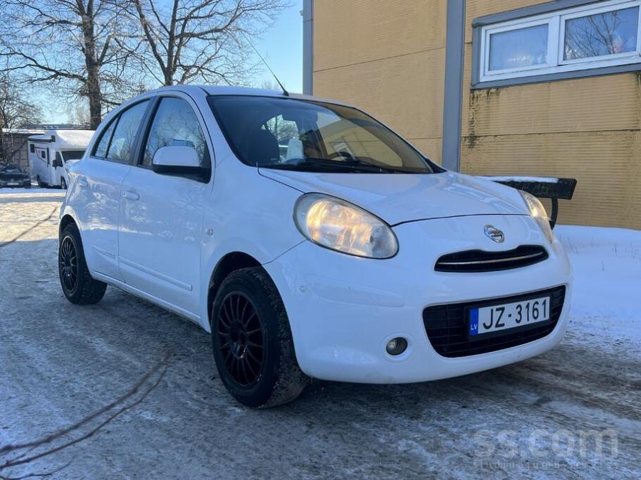 White Nissan Micra 2012 in Riga, with an engine capacity of 1.20 L and mileage of 130 thousand km for 2850 €, photo 3 on AUTOMOTO.COM.LV