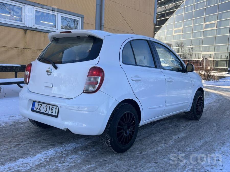 White Nissan Micra 2012 in Riga, with an engine capacity of 1.20 L and mileage of 130 thousand km for 2850 €, photo 4 on AUTOMOTO.COM.LV