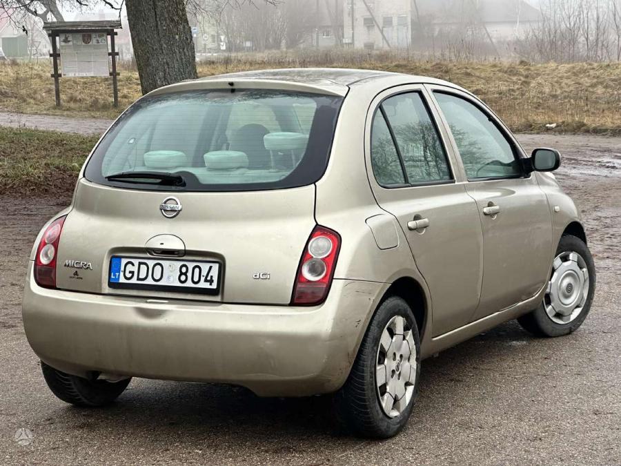 Dzeltens Nissan Micra 2004 Viļņa, ar dzinēja tilpumu 1.46 L un nobraukumu 220 tūkst. km par 599 €, foto 6 vietnē AUTOMOTO.COM.LV
