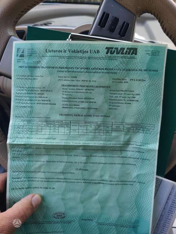 Черный Ниссан Мурано 2006 в Вильнюс, объемом двигателя 3.50 л и пробегом 285 тыс. км за 1200 €, фото 6 на AUTOMOTO.COM.LV