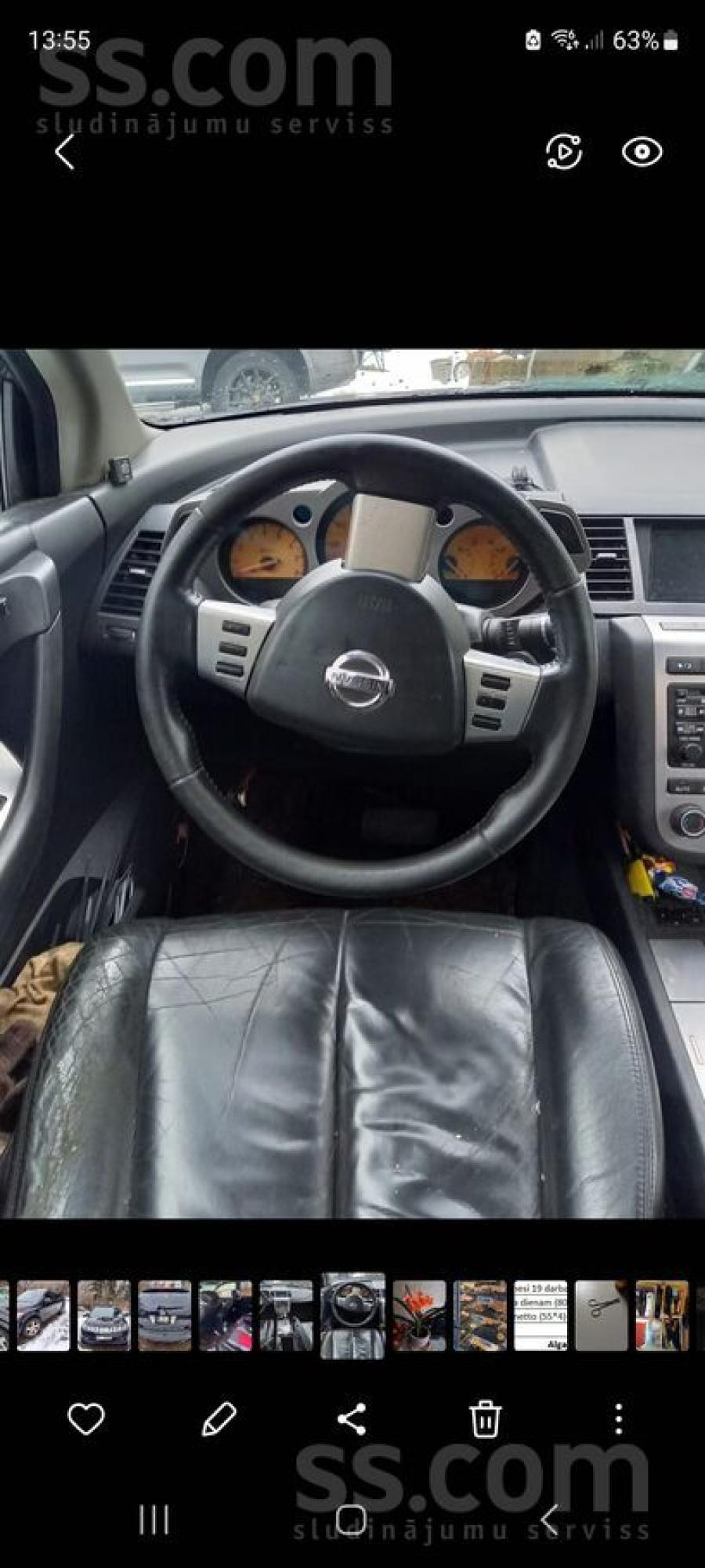 Black Nissan Murano 2006 in Riga, with an engine capacity of 3.50 L and mileage of 0 thousand km for 1500 €, photo 3 on AUTOMOTO.COM.LV