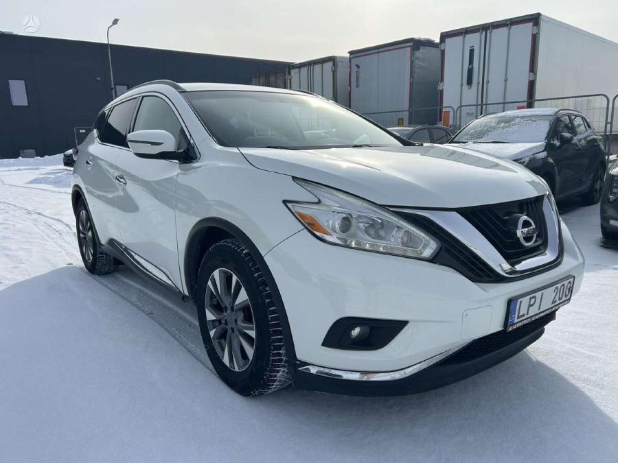 White Nissan Murano 2015 in Vilnius, with an engine capacity of 3.50 L and mileage of 196 thousand km for 11990 €, photo 1 on AUTOMOTO.COM.LV