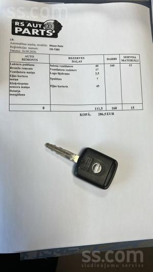 Black Nissan Note 2008 in Bauska, with an engine capacity of 1.40 L and mileage of 220 thousand km for 1690 €, photo 10 on AUTOMOTO.COM.LV