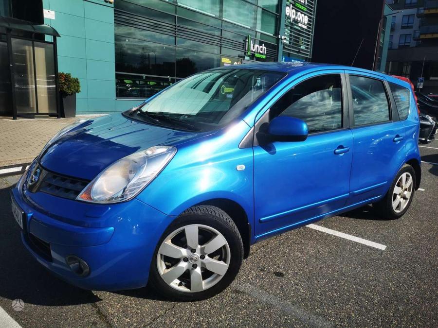 Blue Nissan Note 2008 in Vilnius, with an engine capacity of 1.60 L and mileage of 249 thousand km for 3750 €, photo 1 on AUTOMOTO.COM.LV