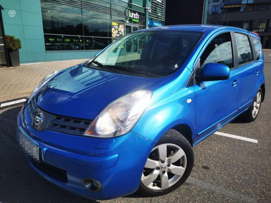 Blue Nissan Note 2008 in Vilnius, with an engine capacity of 1.60 L and mileage of 249 thousand km for 3750 €, photo 10 on AUTOMOTO.COM.LV
