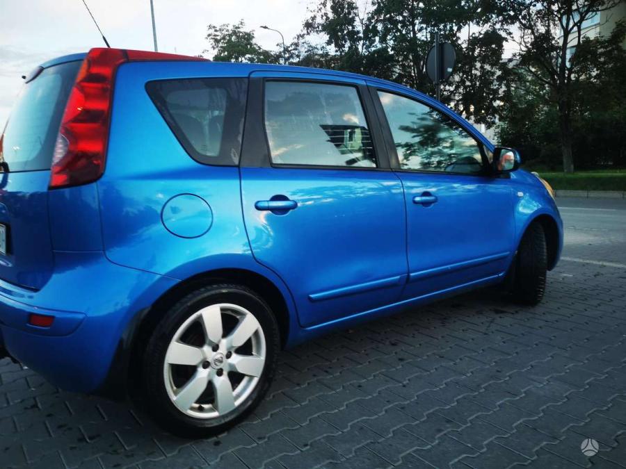 Blue Nissan Note 2008 in Vilnius, with an engine capacity of 1.60 L and mileage of 249 thousand km for 3750 €, photo 24 on AUTOMOTO.COM.LV