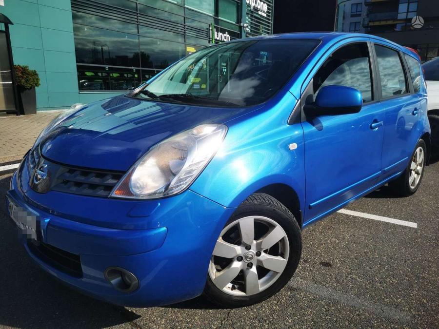 Blue Nissan Note 2008 in Vilnius, with an engine capacity of 1.60 L and mileage of 249 thousand km for 3750 €, photo 1 on AUTOMOTO.COM.LV