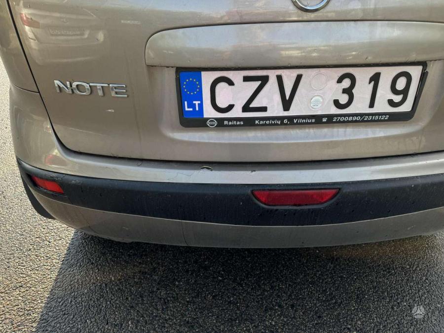 Brūns Nissan Note 2007 Viļņa, ar dzinēja tilpumu 1.39 L un nobraukumu 250 tūkst. km par 650 €, foto 10 vietnē AUTOMOTO.COM.LV