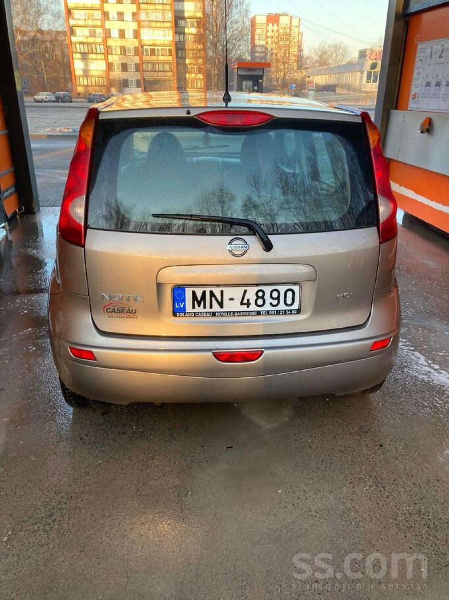 Brown Nissan Note 2008 in Riga, with an engine capacity of 1.50 L and mileage of 250 thousand km for 1400 €, photo 5 on AUTOMOTO.COM.LV