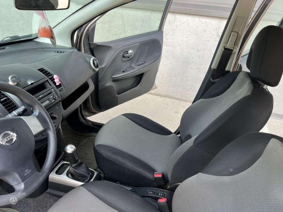 Brown Nissan Note 2011 in Vilnius, with an engine capacity of 1.40 L and mileage of 208 thousand km for 1750 €, photo 25 on AUTOMOTO.COM.LV