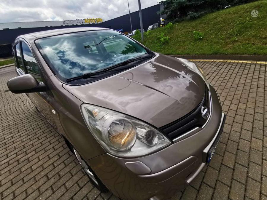 Brown Nissan Note 2011 in Vilnius, with an engine capacity of 1.39 L and mileage of 209 thousand km for 1750 €, photo 10 on AUTOMOTO.COM.LV