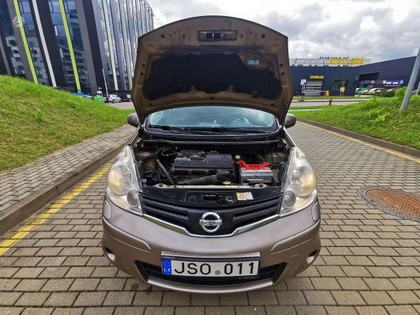 Brown Nissan Note 2011 in Vilnius, with an engine capacity of 1.39 L and mileage of 209 thousand km for 1750 €, photo 10 on AUTOMOTO.COM.LV