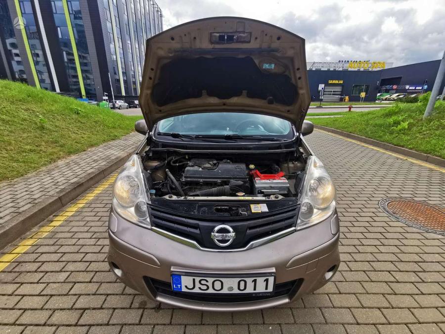 Brown Nissan Note 2011 in Vilnius, with an engine capacity of 1.39 L and mileage of 209 thousand km for 1750 €, photo 11 on AUTOMOTO.COM.LV
