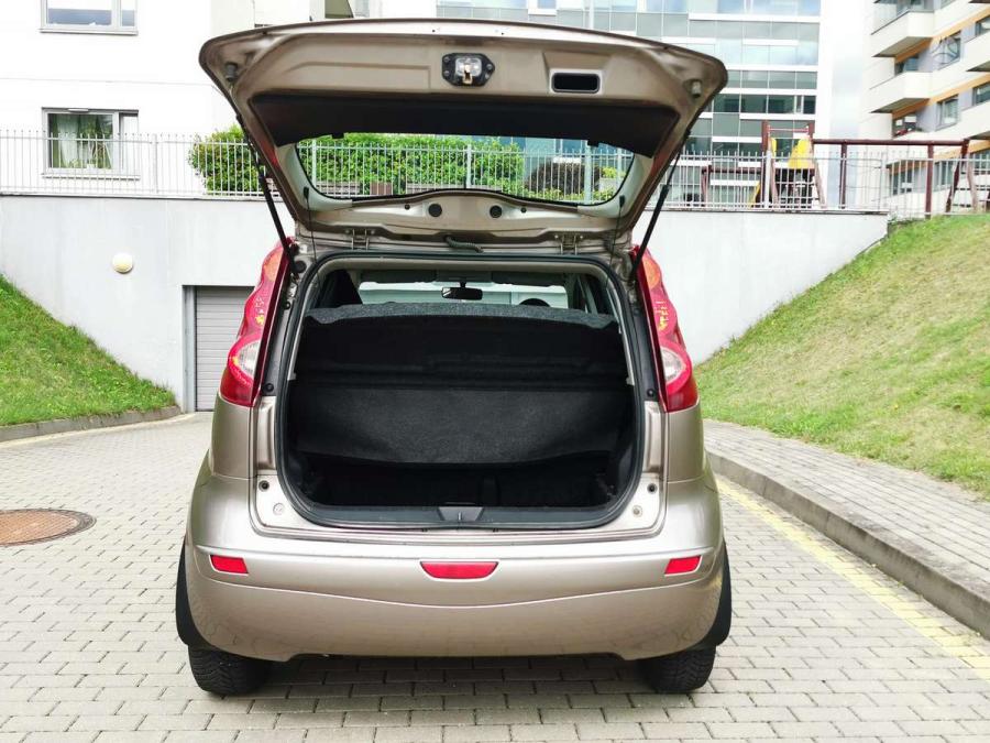 Brown Nissan Note 2011 in Vilnius, with an engine capacity of 1.39 L and mileage of 209 thousand km for 1750 €, photo 16 on AUTOMOTO.COM.LV